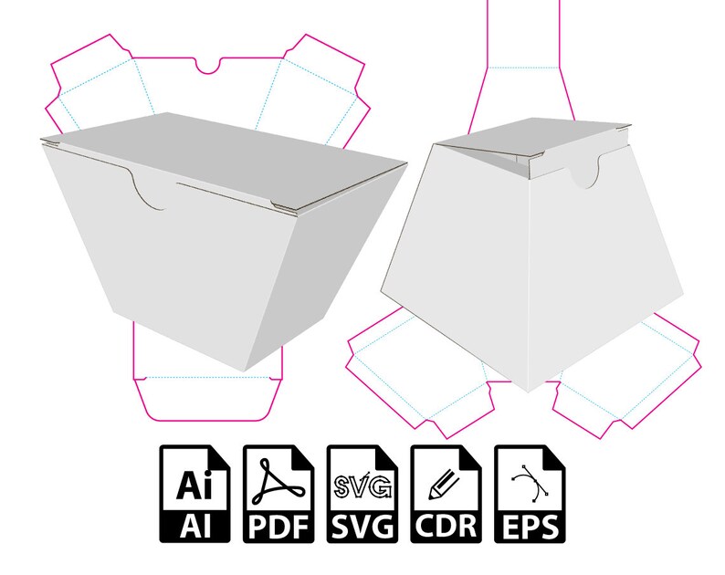 Box Template SVG Vector Files Vol.2 Lunch Box Svg Pdf Cdr - Etsy