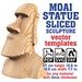 Moai Statue Sliced Sculpture 3mm Vector Template, Moai Sculpture Laser ...
