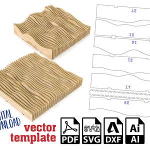 Parametric Wall Art SVG, Parametric Wall Art Panel DXF, Sliced Panel ...
