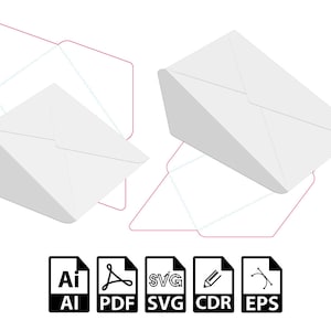 Box Templates Vector Files / Envelope Templates Vector / Box | Etsy
