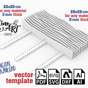 Parametric Wall Art SVG, Parametric Wall Art Panel DXF, Sliced Panel ...