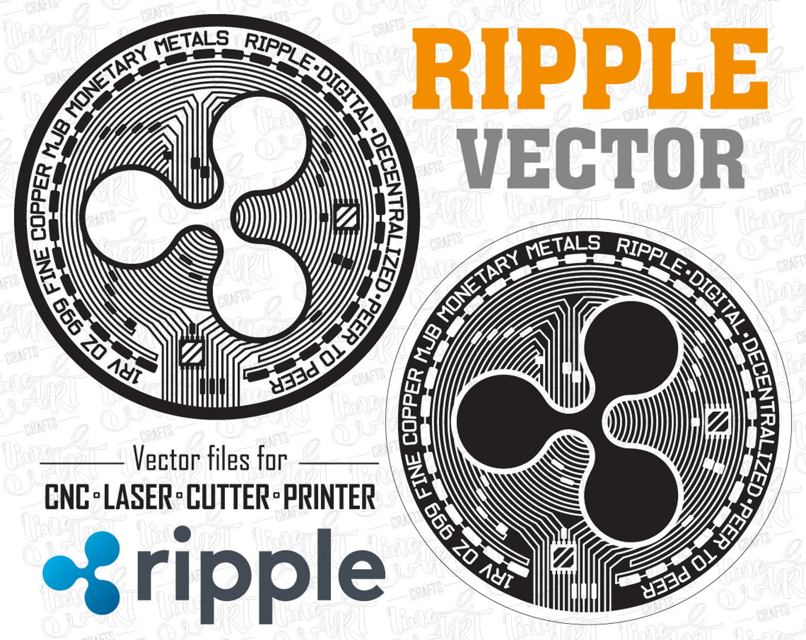 Ripple Svg Vector Ripple Vector for CNC Laser Cutter - Etsy