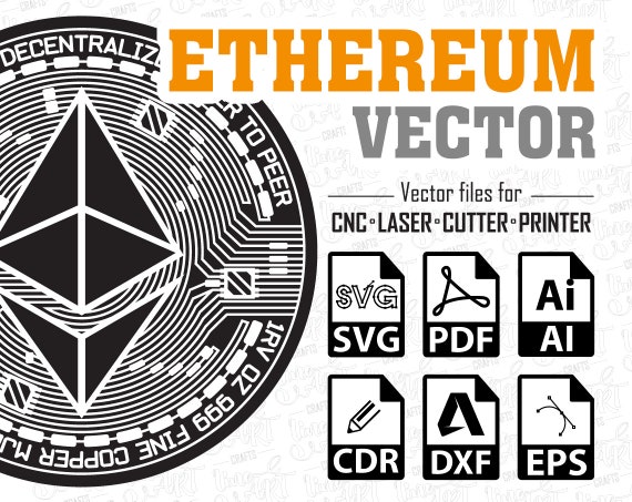 Ethereum Svg Vector ETH Ethereum Vector for CNC Laser - Etsy