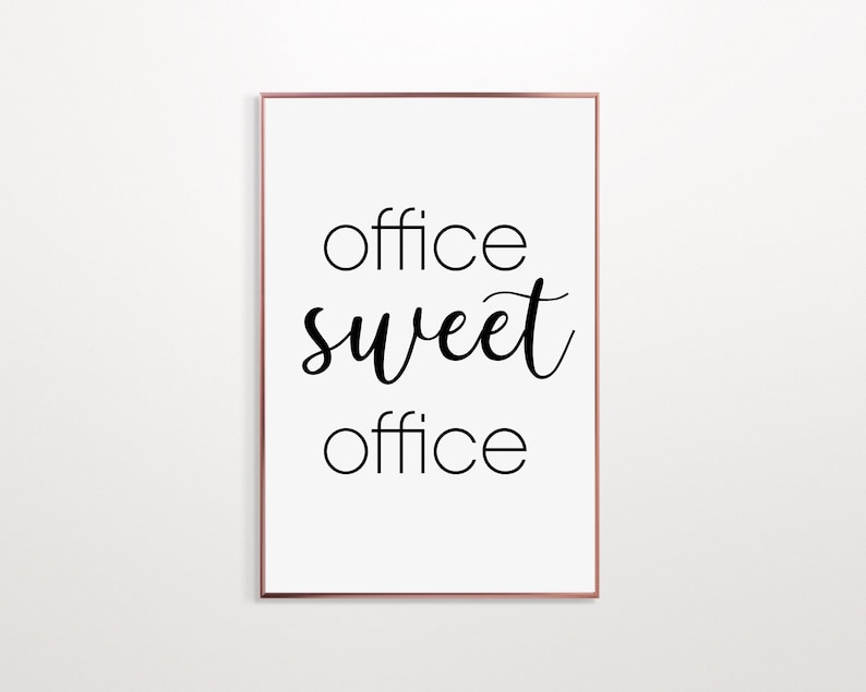Office Sweet Office Printable, Modern Chic Office Decor, Office Sign ...
