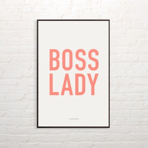 Boss Lady Sign Print, Mother's Day Gift, Home Wall Decor, Minimal Type ...