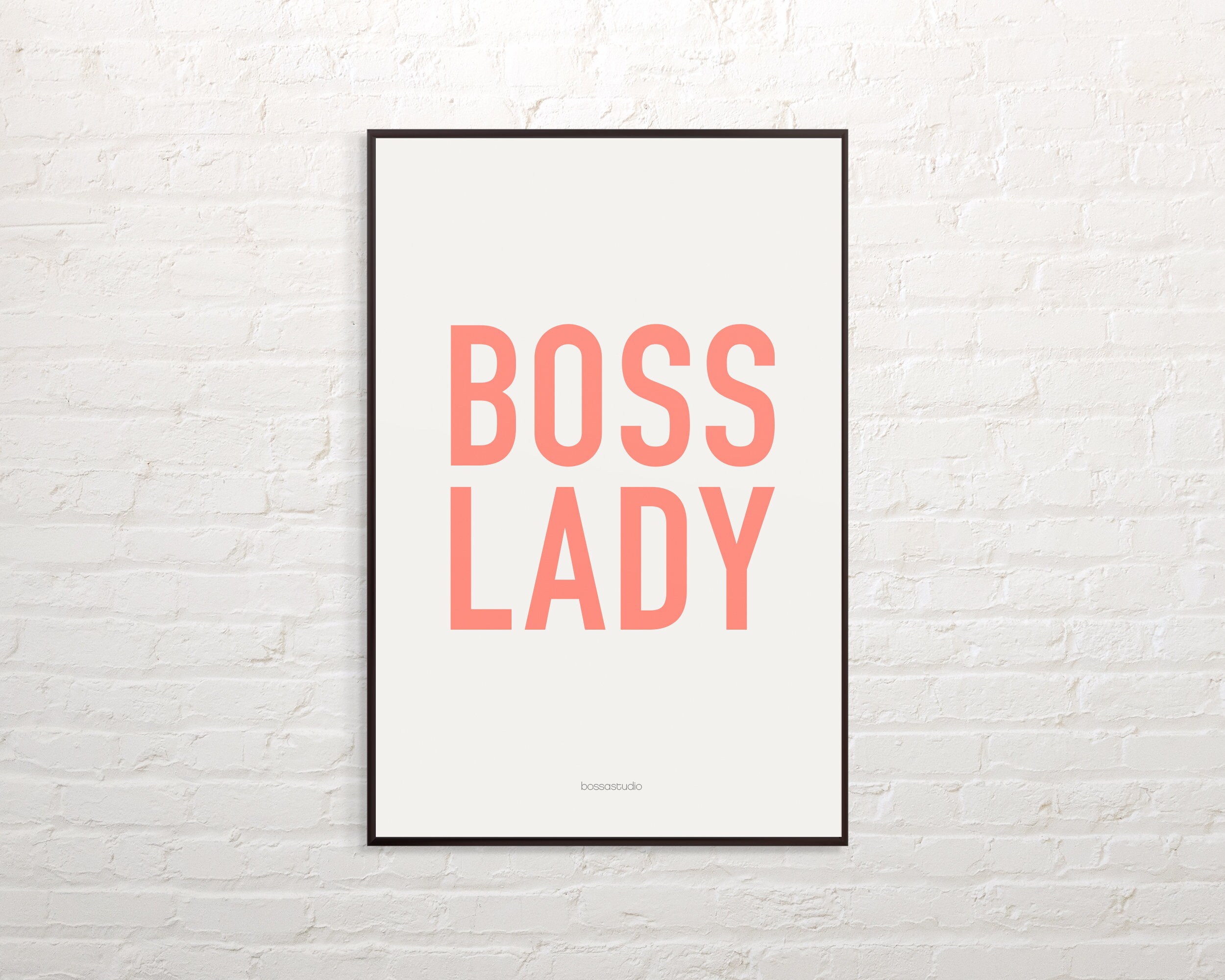 Boss Lady Sign Print, Mother's Day Gift, Home Wall Decor, Minimal Type ...