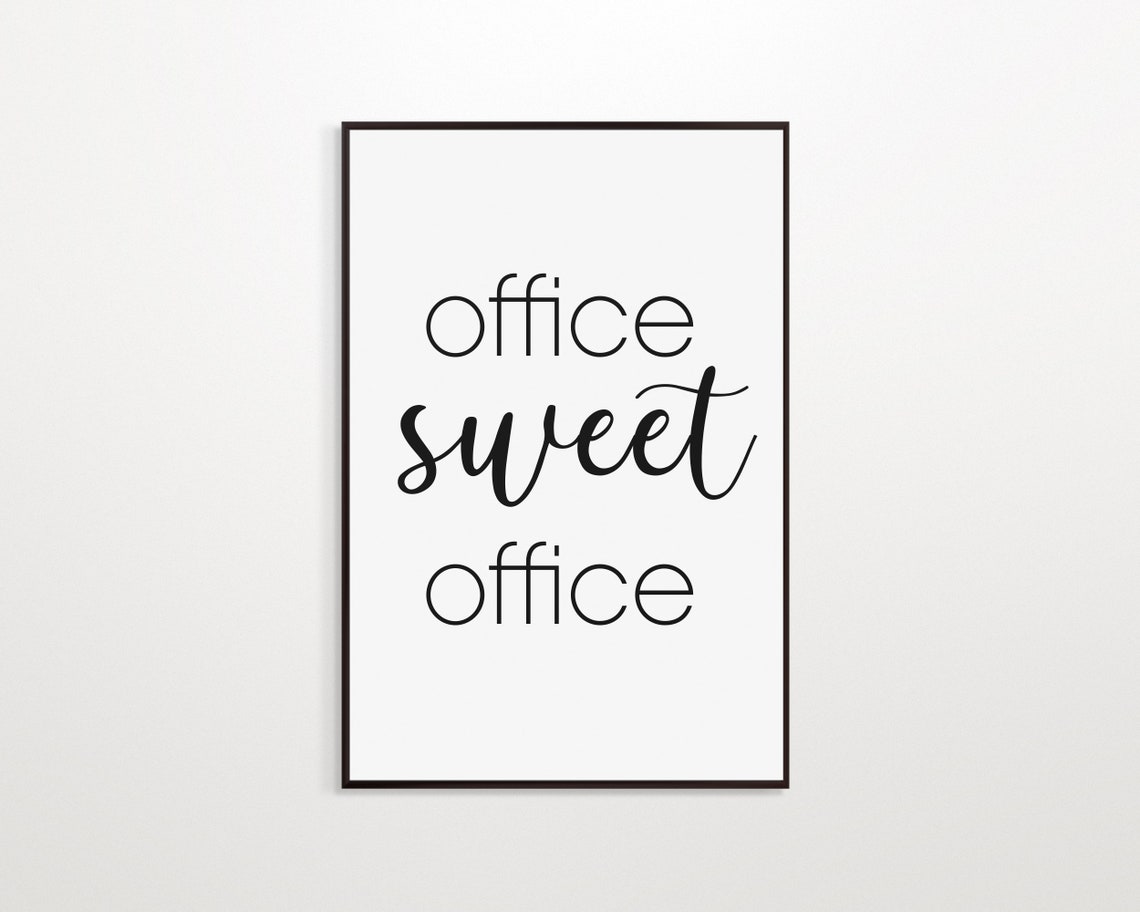 Office Sweet Office Printable Modern Chic Office Decor - Etsy