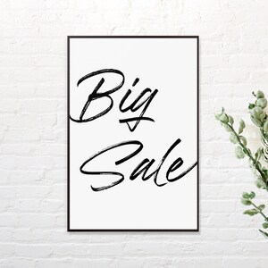 BIG SALE, Sign Print, Small Business Supplies & Essentials, Handwriting ...