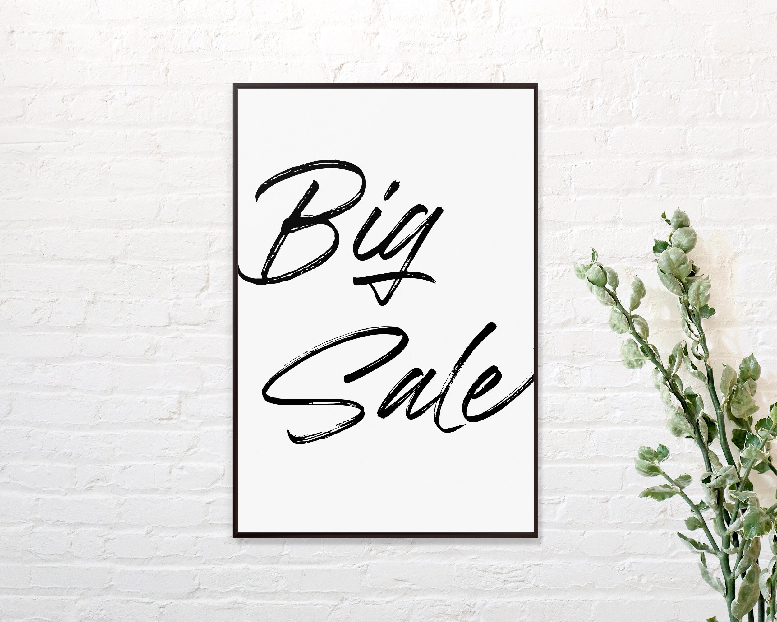 BIG SALE, Sign Print, Small Business Supplies & Essentials, Handwriting ...