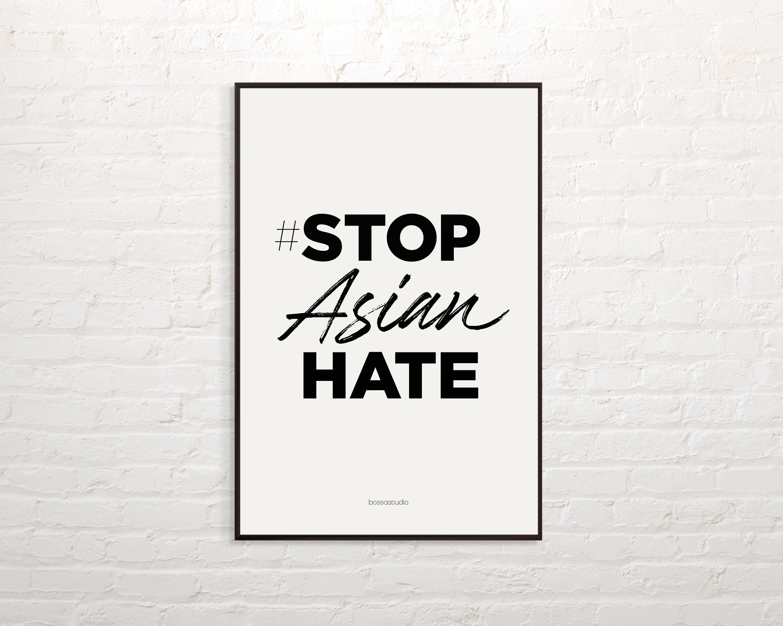 Stop Asian Hate Sign Download, Civil Rights Lawn Print, Stop Racism ...