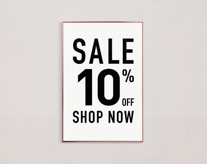 Editable Sale Sign Template, Printable Small Business Sign, Craft ...