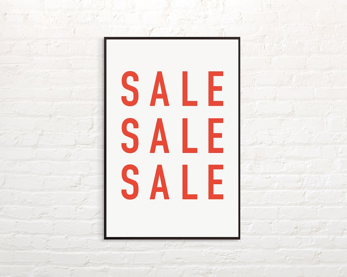 SALE, Sign Download for Retail Shops / Boutiques, Small Business Supply ...