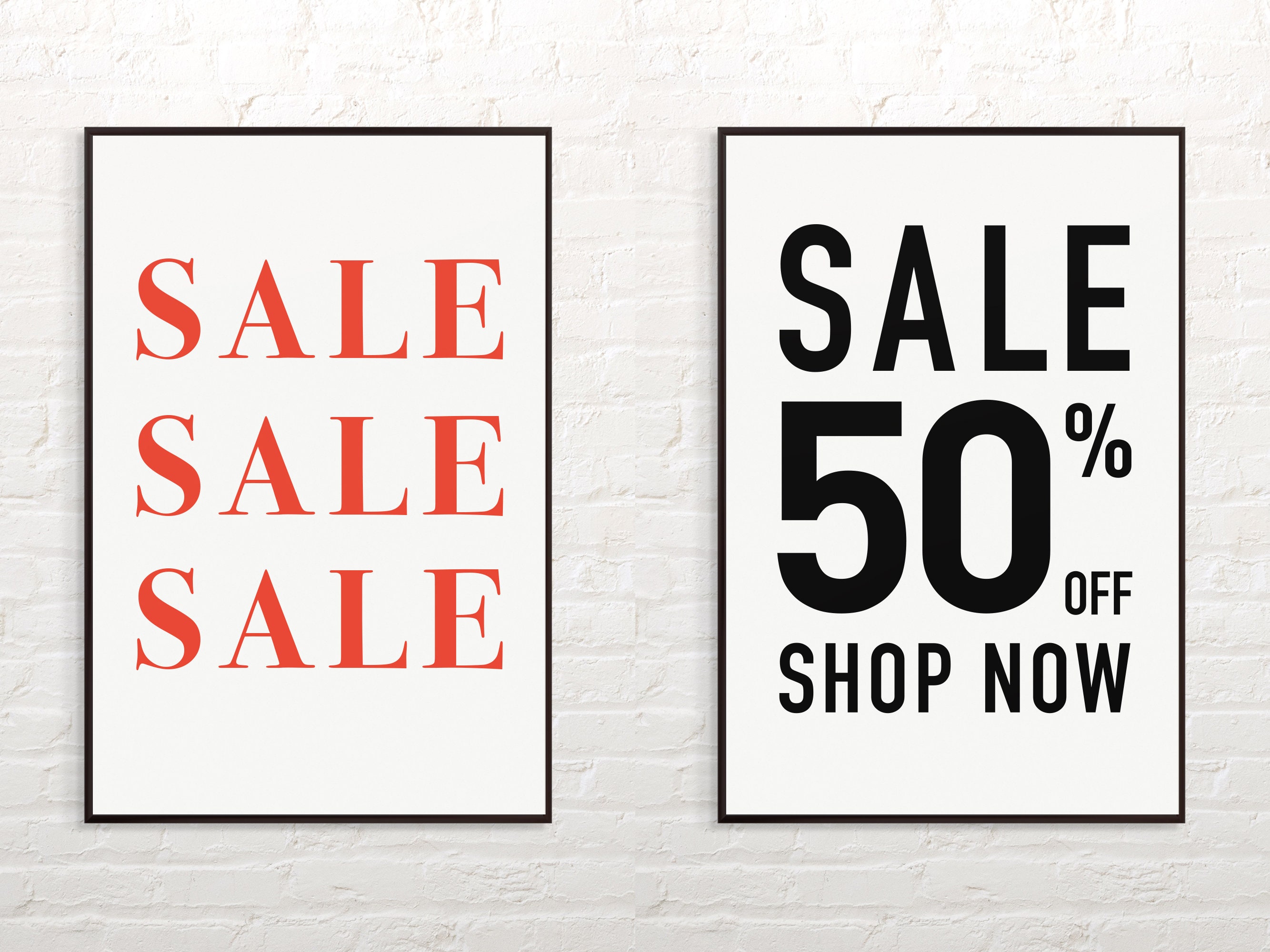 Retail Store Sale Signs