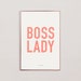 Boss Lady Sign Print, Mother's Day Gift, Home Wall Decor, Minimal Type ...