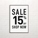SALE 15% Off, Sign Download for Retail Shops or Boutiques, Small ...