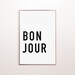 BONJOUR Sign Download, for Home Entry Greeting, Retail Boutiques, Small ...
