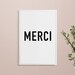 Merci Sign Printable, French Minimal Home Decor, Boutique Small ...