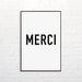 Merci Sign Printable, French Minimal Home Decor, Boutique Small ...