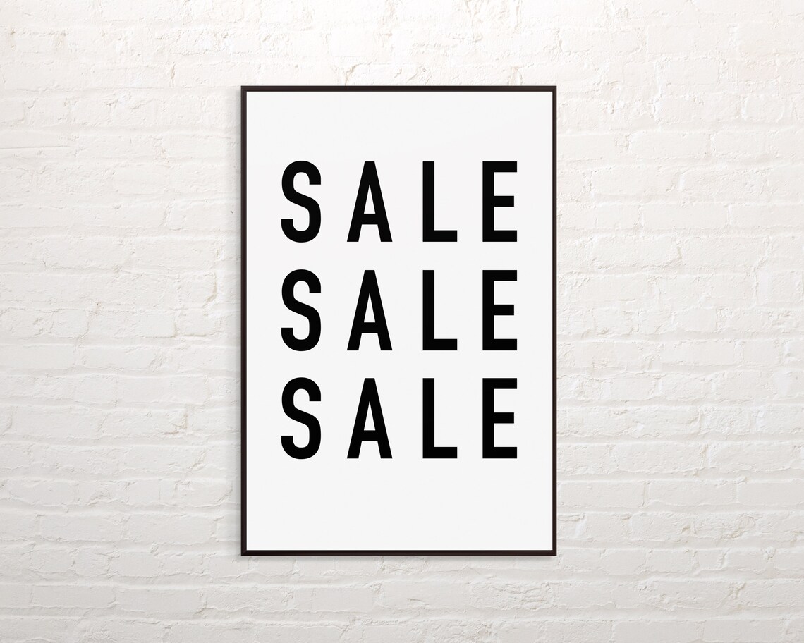 SALE, Sign Download for Retail Shops or Boutiques, Small Business ...