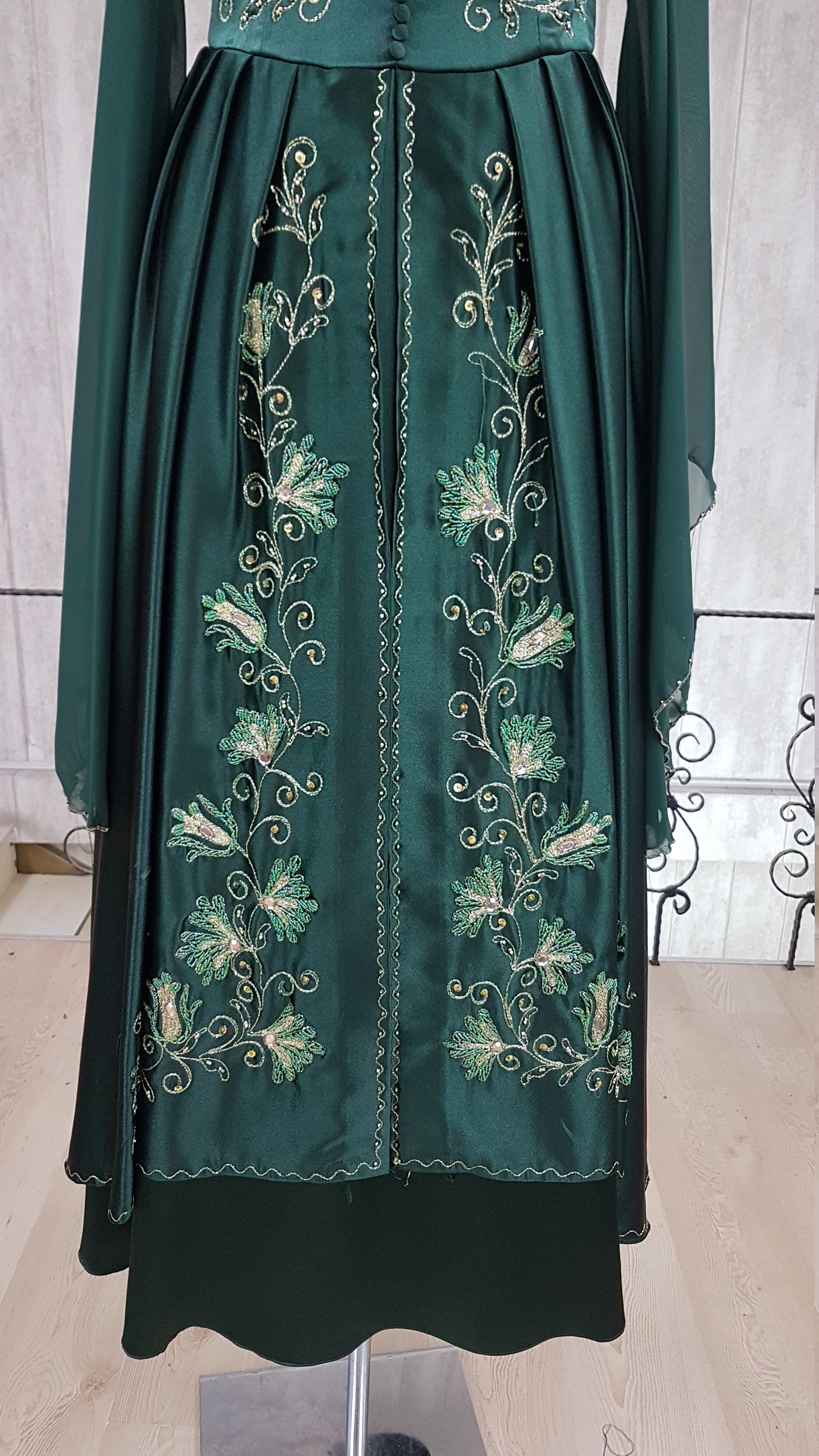 Traditional Caftan With Ottoman Turkish Motif Kaftan Türk Elbise Parti ...