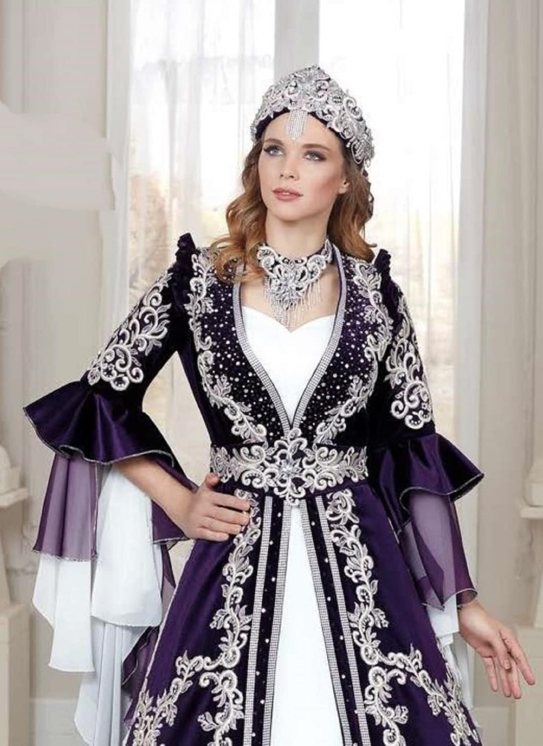 Traditional Caftan With Ottoman Turkish Motif Kaftan Türk Bindallı ...