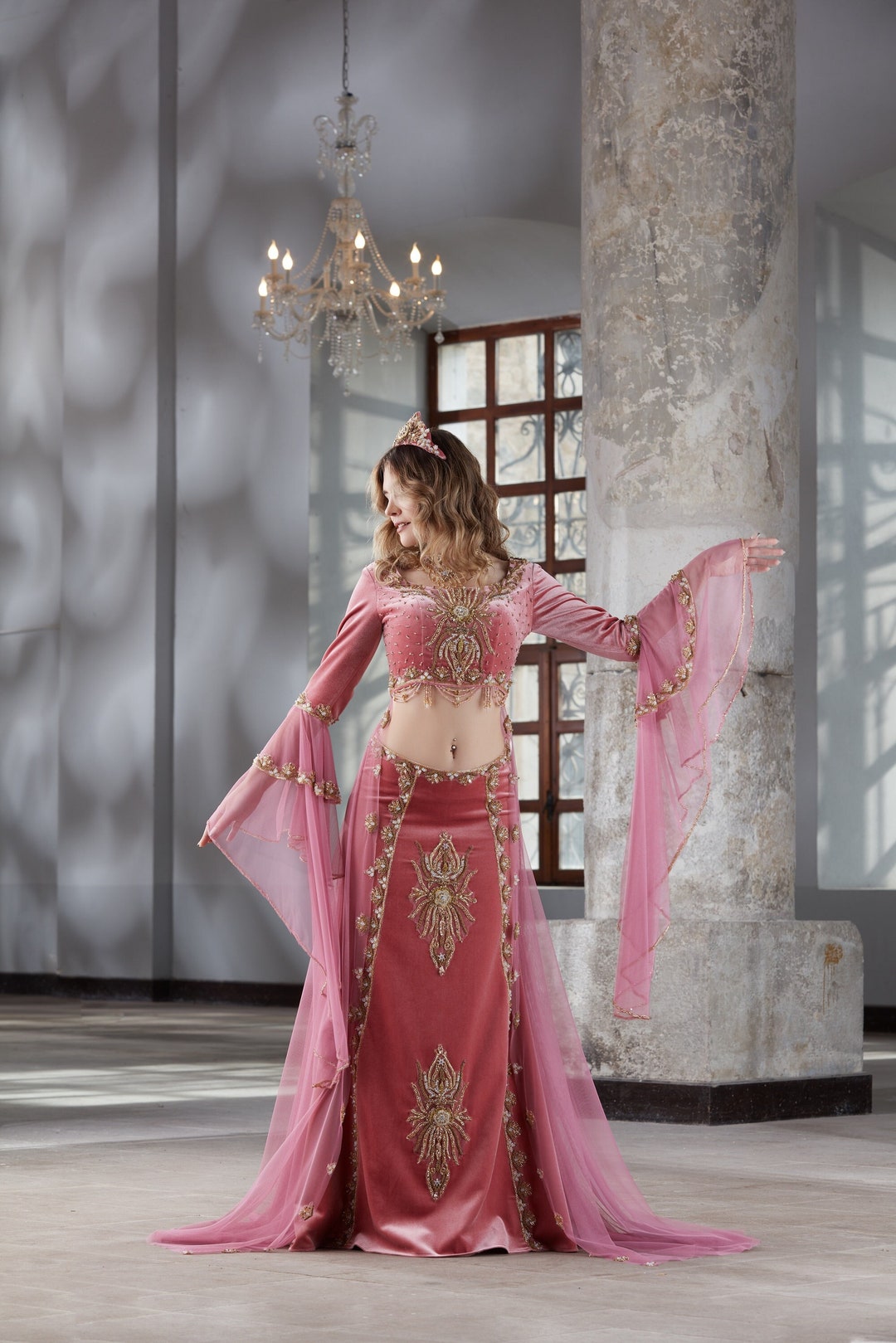 Traditional Caftan With Ottoman Turkish Motif Kaftan Türk Bindallı ...