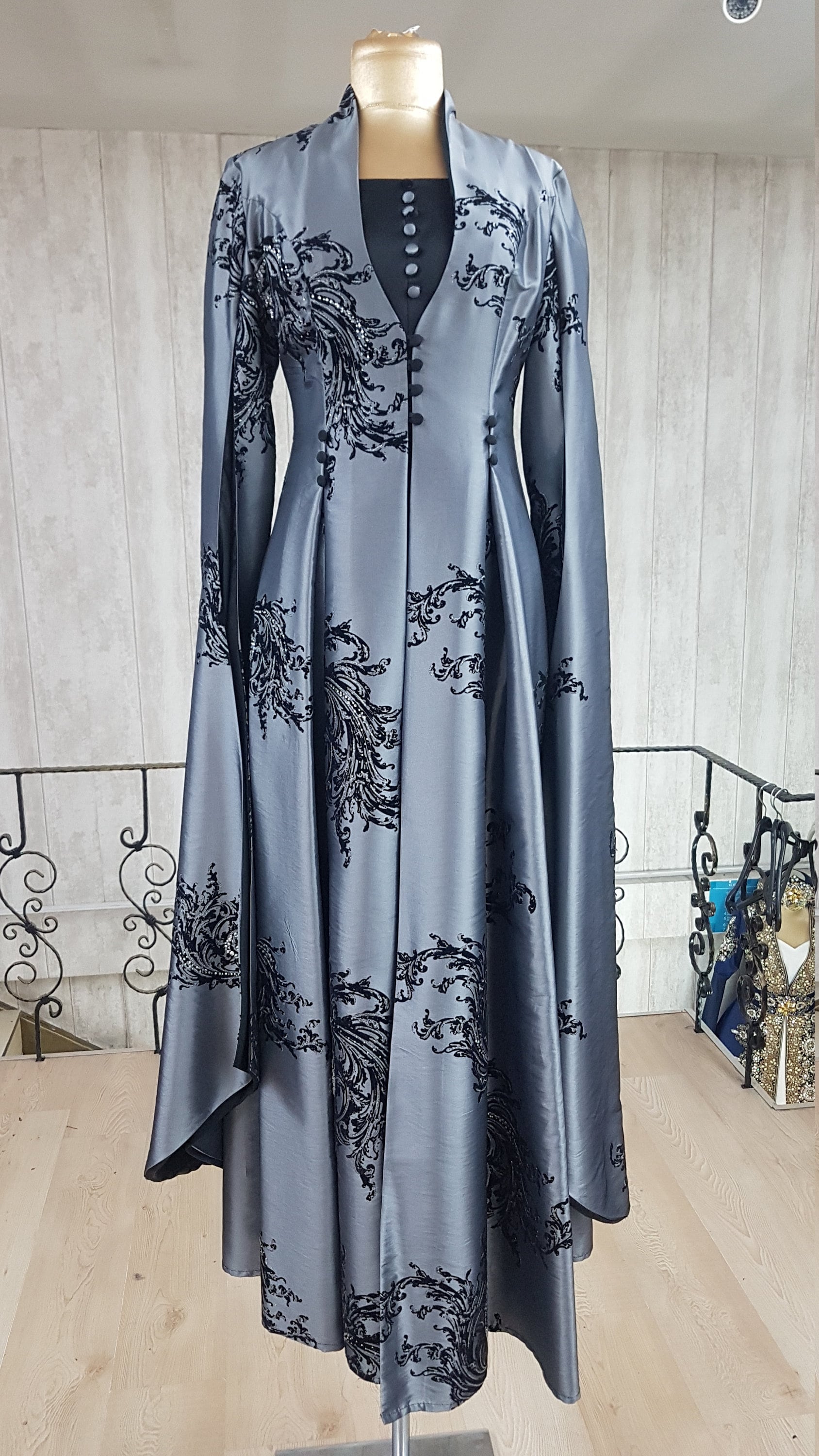 Traditional Caftan With Ottoman Turkish Motif Kaftan Türk - Etsy