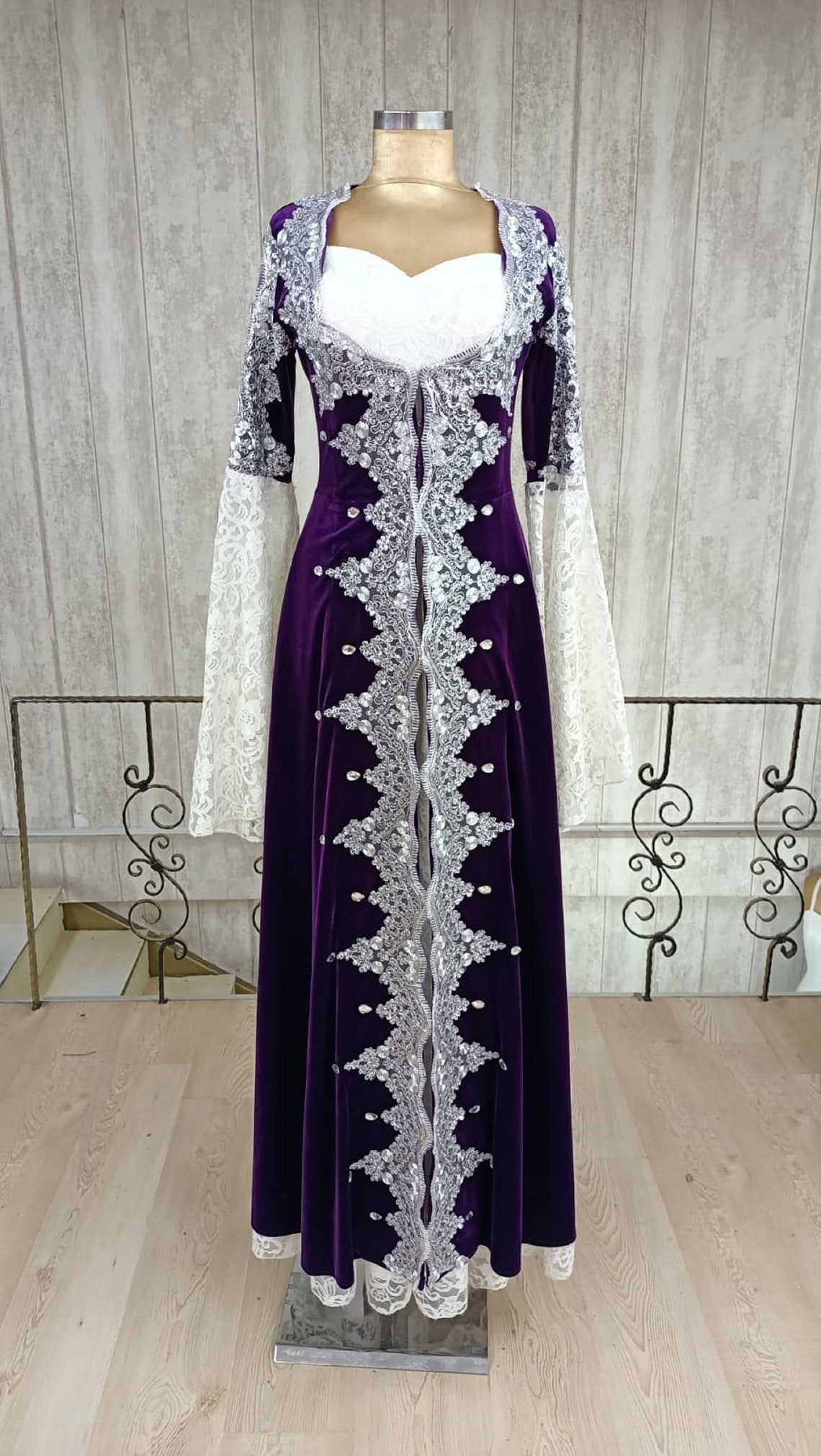 Traditional Caftan With Ottoman Turkish Motif Kaftan Türk - Etsy