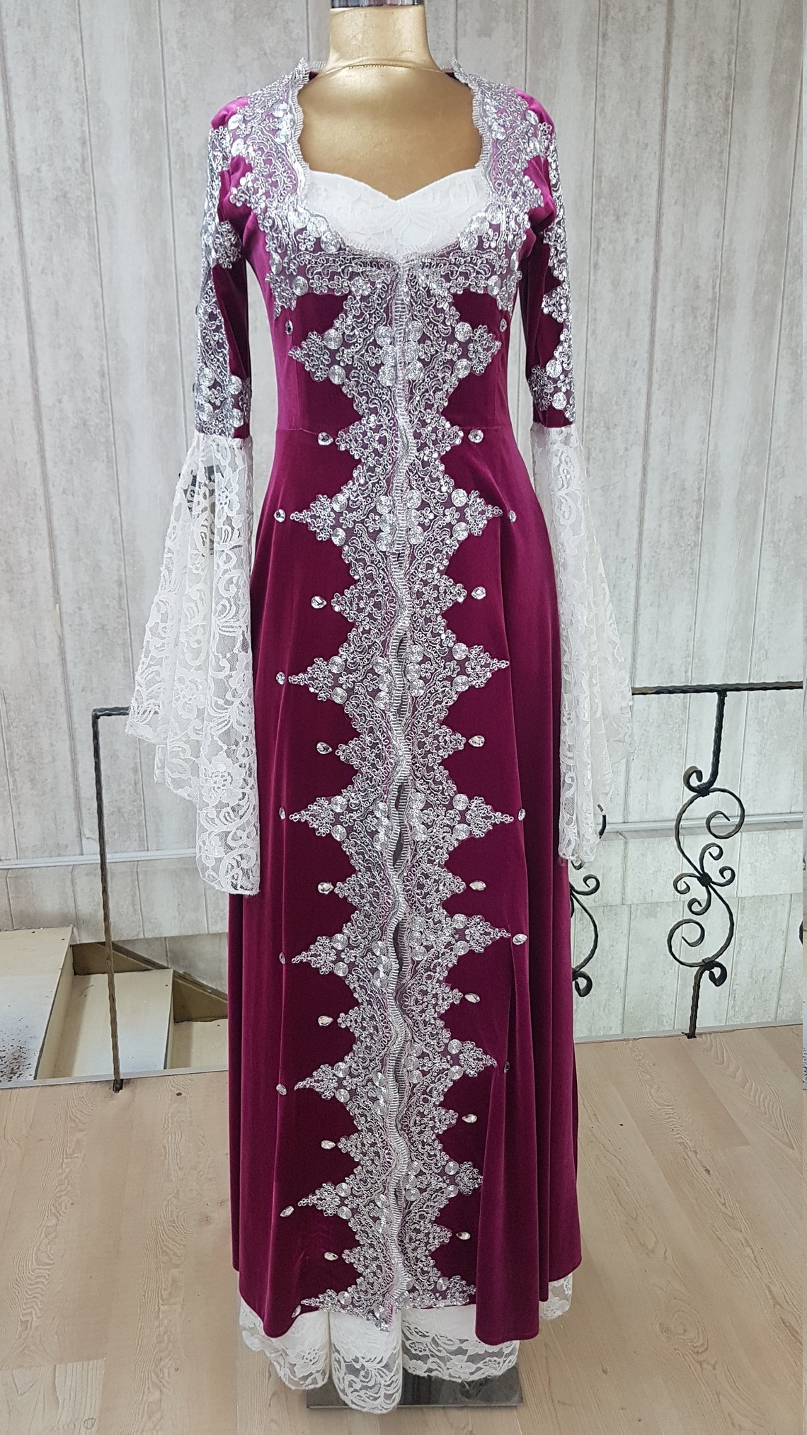 Traditional Caftan With Ottoman Turkish Motif Kaftan Türk - Etsy