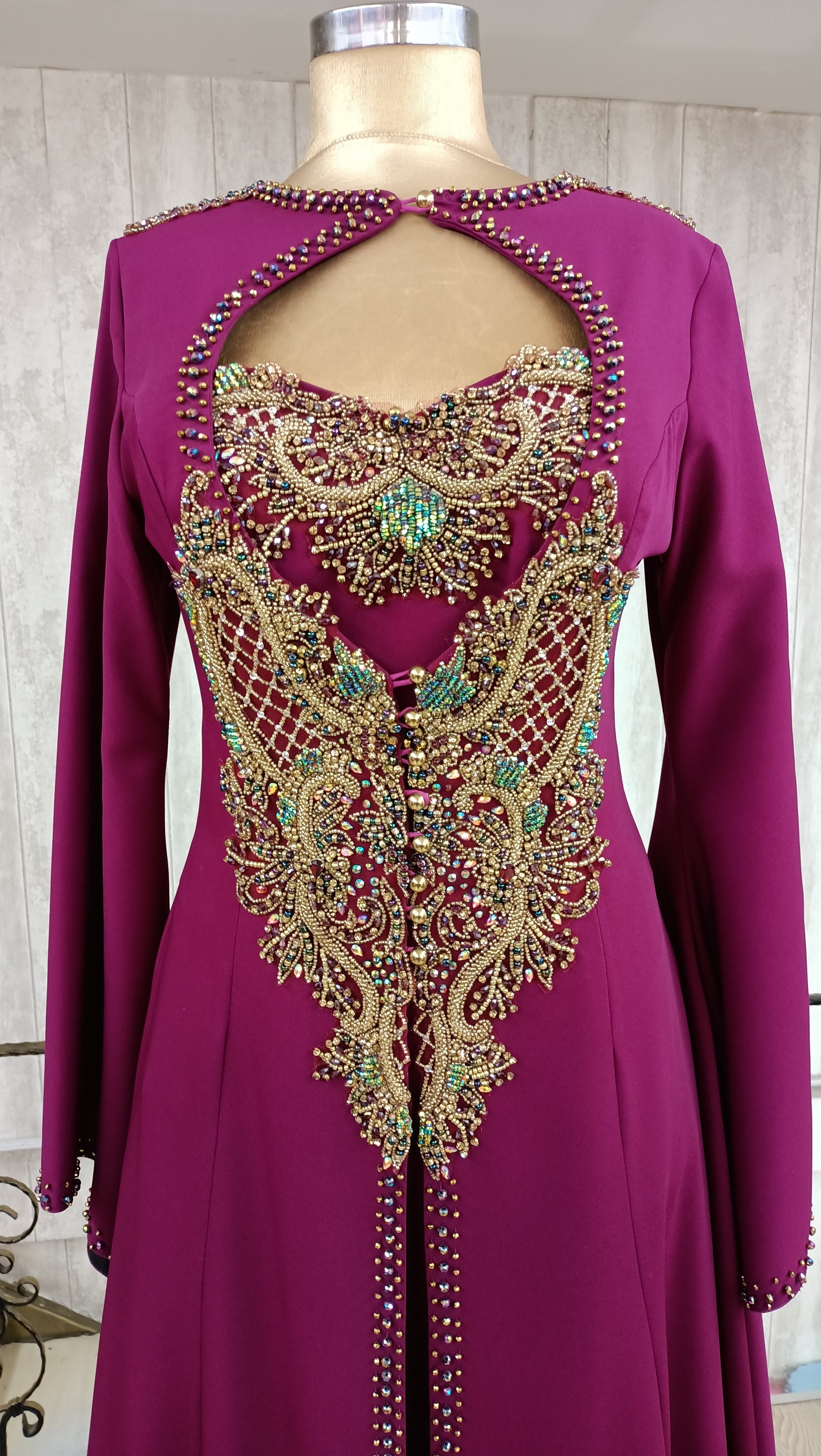 Traditional Caftan With Ottoman Turkish Motif Kaftan Türk Bindallı ...