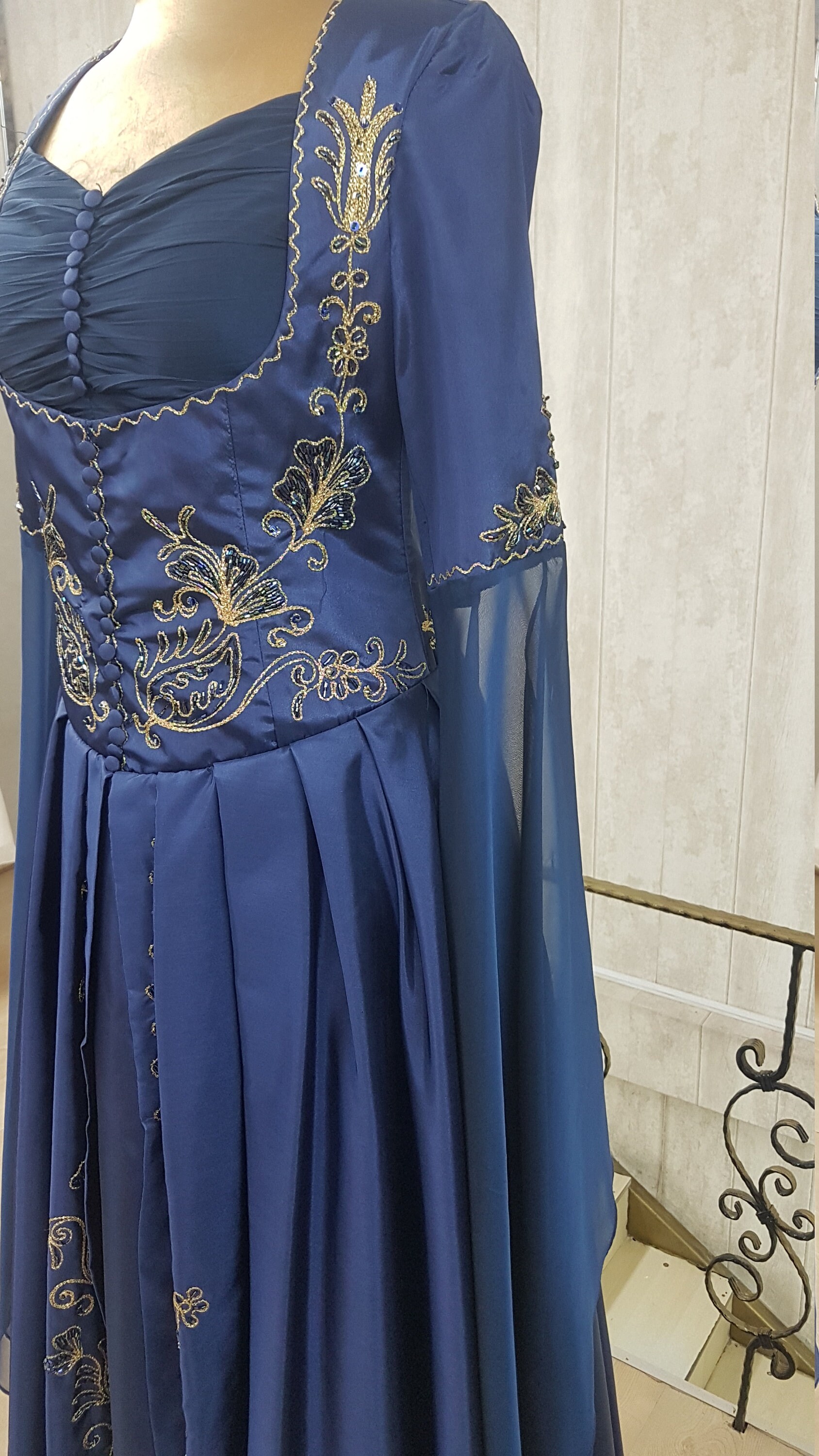 Traditional Caftan With Ottoman Turkish Motif Kaftan Türk - Etsy