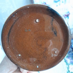 Darling Antique Victorian Glazed Pottery Decorative Jug in Gold & Black ...