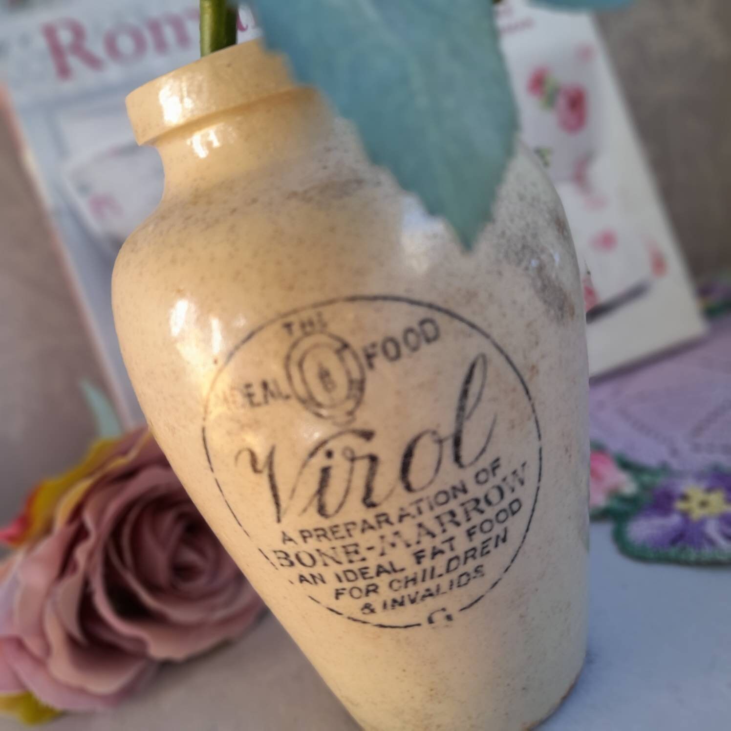 Antique Advertising Jar VIROL Virol Jar Decorative Display | Etsy