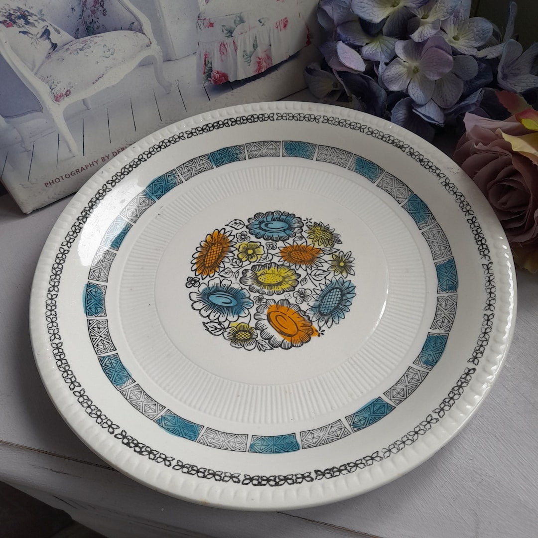 Vintage Retro Kathie Winkle Broadhurst 'corfu' Dinner Plate 9.5 Inches ...