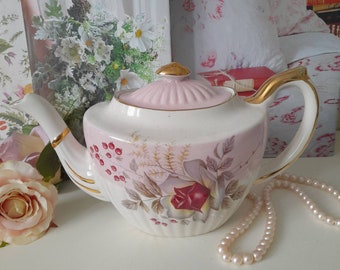Pink Roses Teapot - Etsy