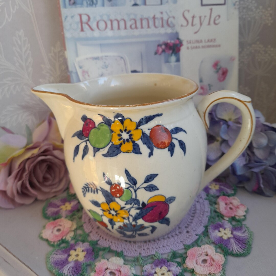 Darling Art Deco Floral Patterned Jug in 'pershore' by Royal Cauldon ...