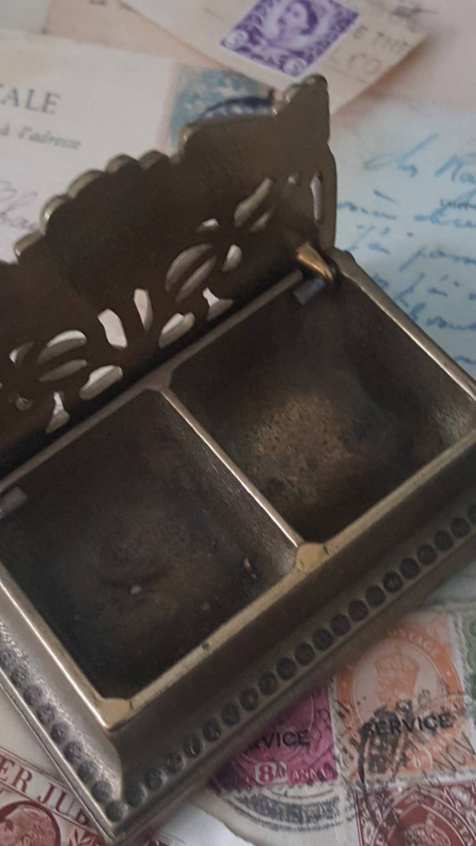 Brass Stamp Box Art Nouveau Style Sunflower Design, Brass Box Storage ...