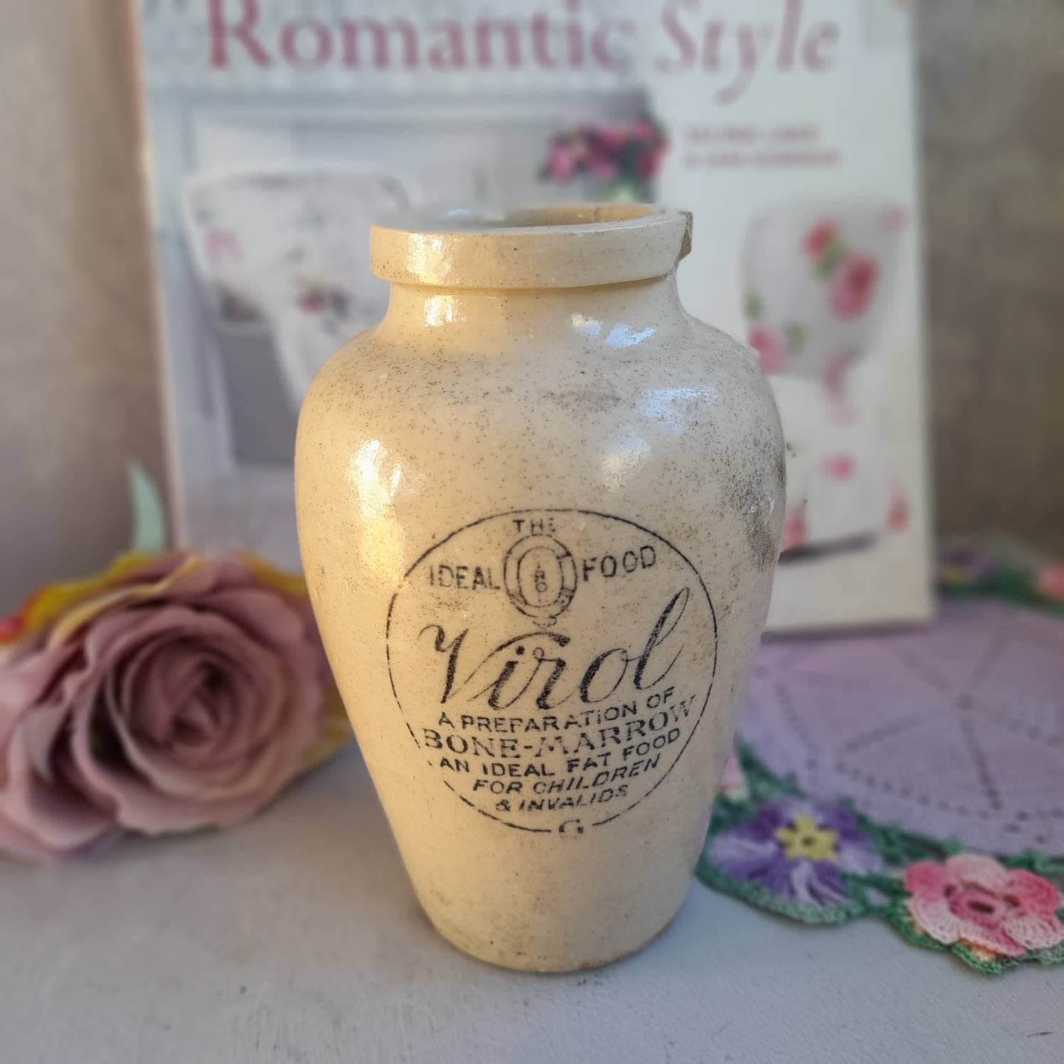 Antique Advertising Jar VIROL Virol Jar Decorative Display | Etsy