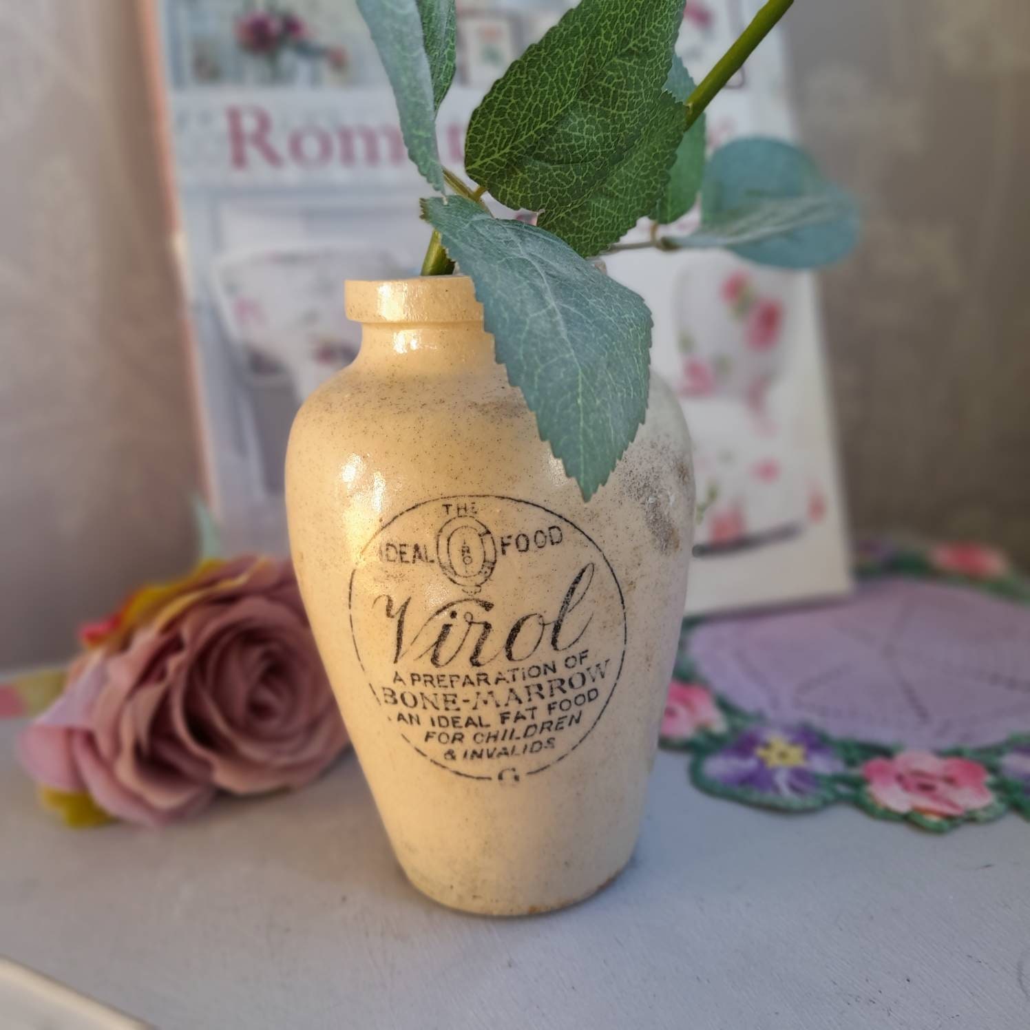 Antique Advertising Jar VIROL Virol Jar Decorative Display | Etsy