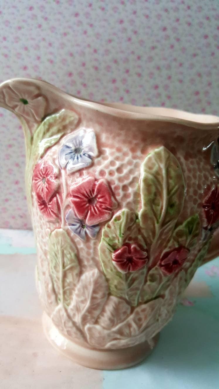 Art Deco Melba Ware Jug Raised Floral Primrose Design Pastel - Etsy UK