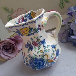 Antique Masons Regency Jug: Handpainted Floral Ironstone Pitcher - Etsy