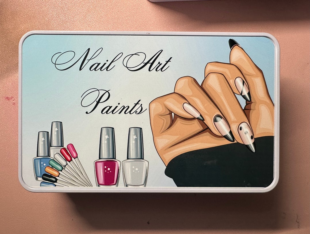 Personalised Nail Tools Metal Tin, Metal Tin, Bedroom Tidy Storage ...
