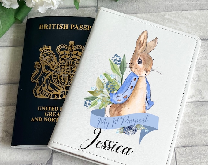 Personalised Peter Rabbit 1st Passport Cover, Custom Passport Cover ...