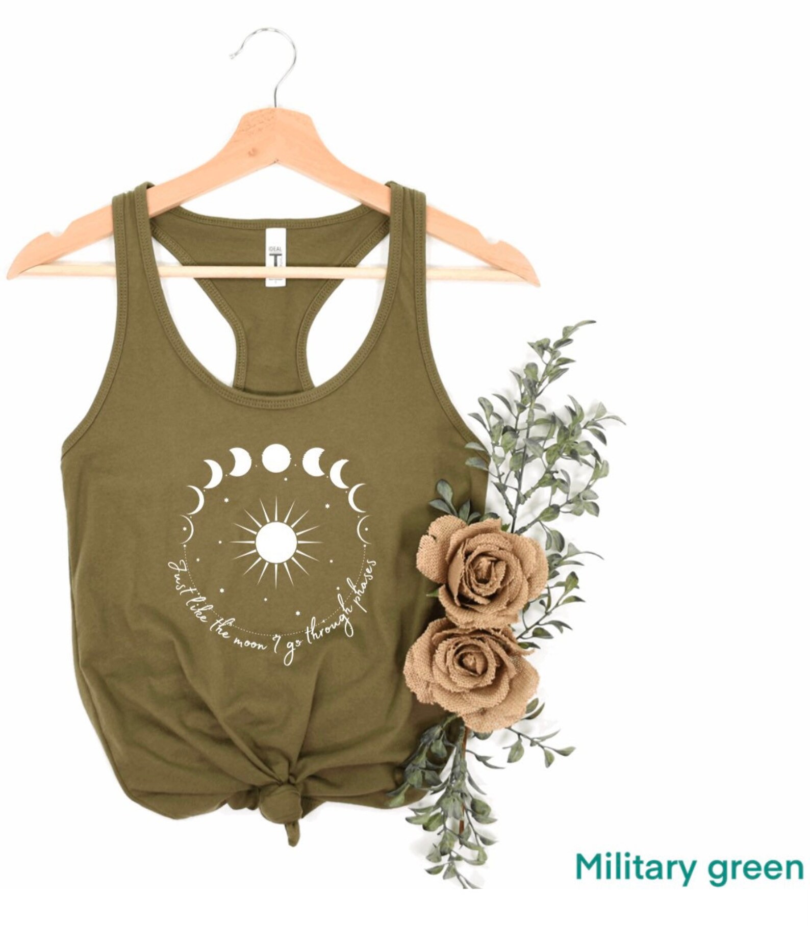 Just Like the Moon I Go Through Phases Racer Back Vest Top - Etsy UK