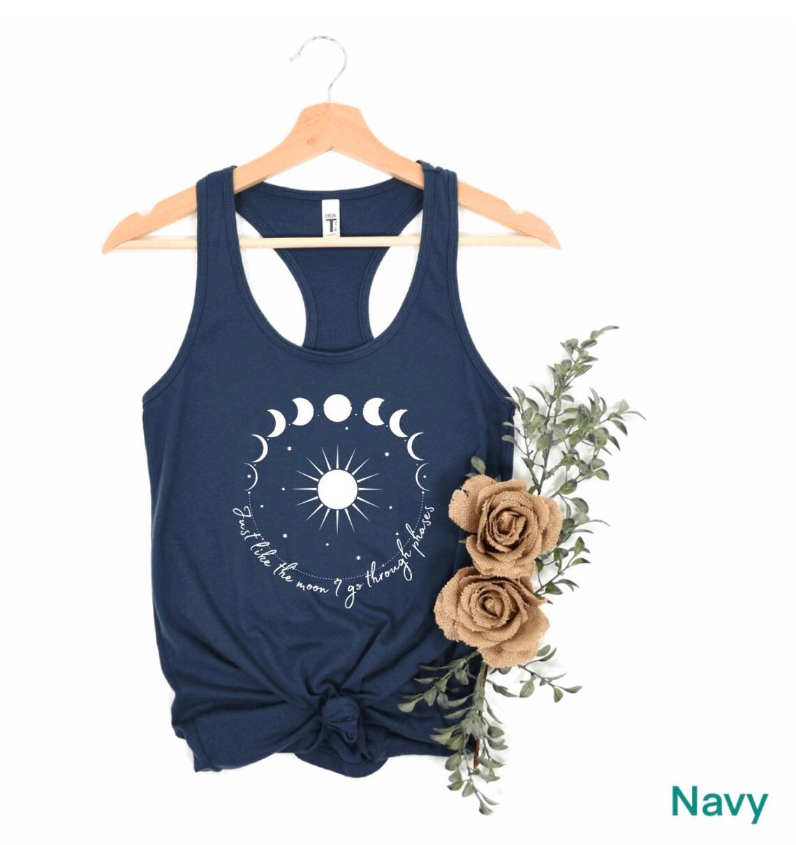 Just Like the Moon I Go Through Phases Racer Back Vest Top - Etsy UK