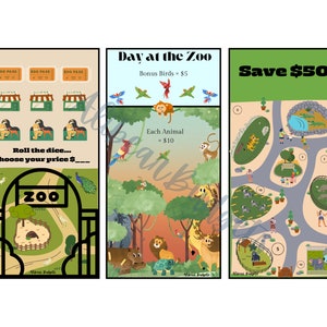 A Day at the Zoo Mini Savings Challenge - Etsy