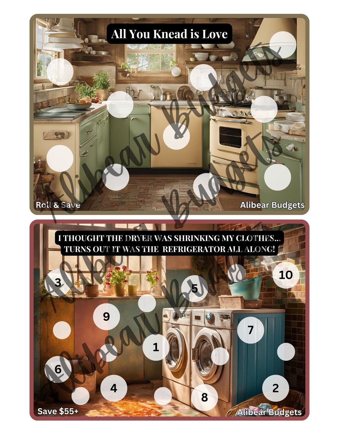 Funny Appliance Puns Savings Challenges | A5 - Etsy