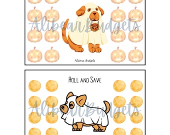 Spooky Roll & Save, Printable Savings Challenge, Halloween, Spooky ...