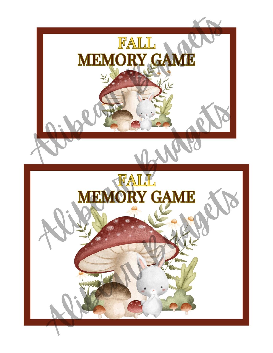 Fall Memory Savings Game - Etsy