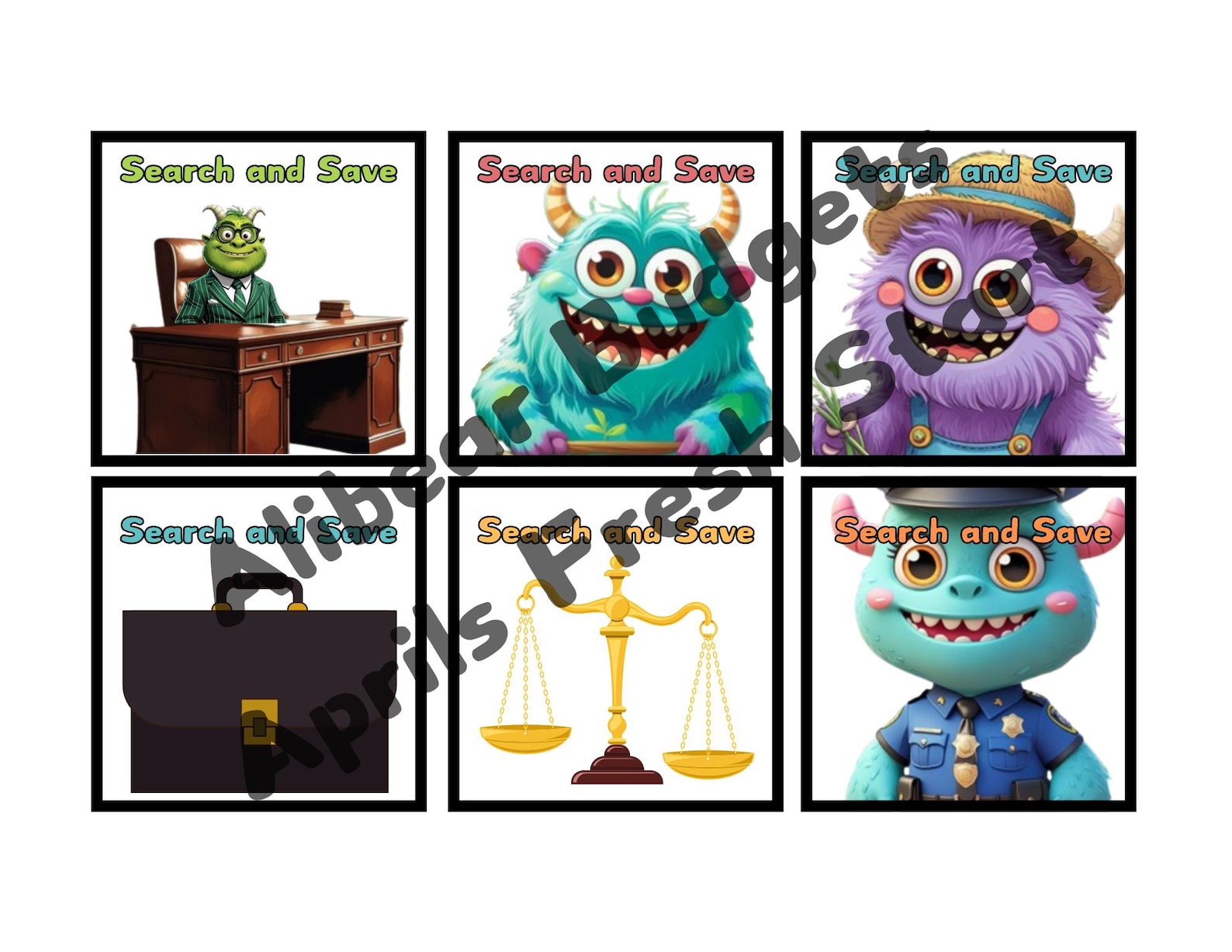 Monster Town Box Challenge - Monster Jobs EXPANSION PACK - Etsy